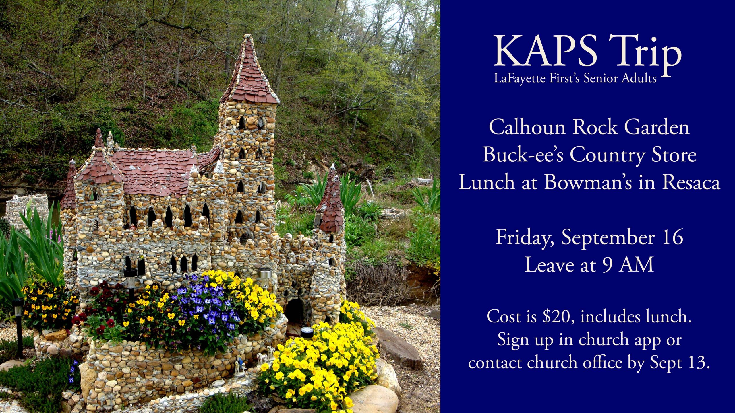 KAPS Trip: Rock Garden & Buc ee's in Calhoun - LaFayette First